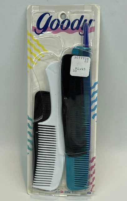 VINTAGE 1989 GOODY Family Pack Hair Unbreakable Combs 5 New Combs ...