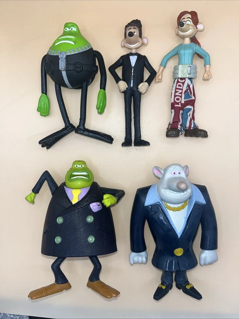 FLUSHED AWAY TOY Action Figure Playset Bundle Roddy Rita Whitey Toad ...