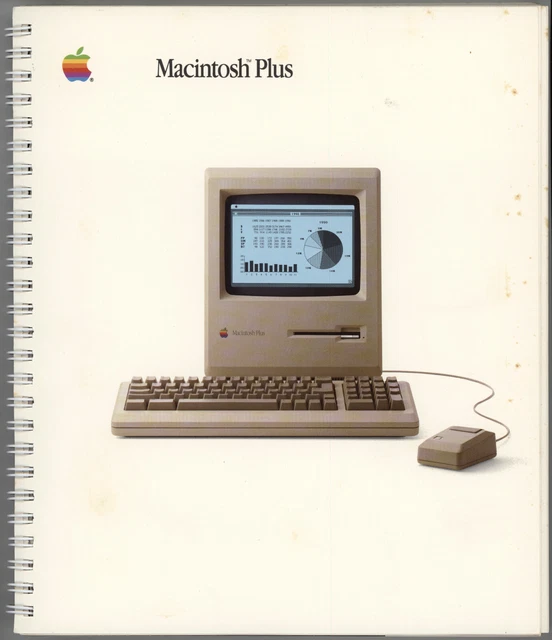 VINTAGE 1986 APPLE Macintosh Plus Computer Owner's User Manual #M1503 ...