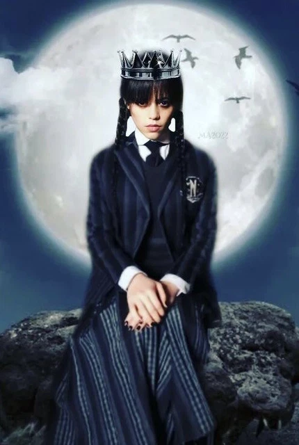 WEDNESDAY ADDAMS JENNA ortega Addams Family/Tim Burton Netflix A4 ...