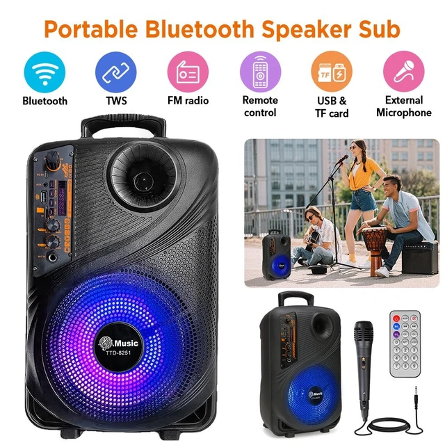 HEAVY BASS BLUETOOTH Speaker For TV Wireless Subwoofer FM Radio ...