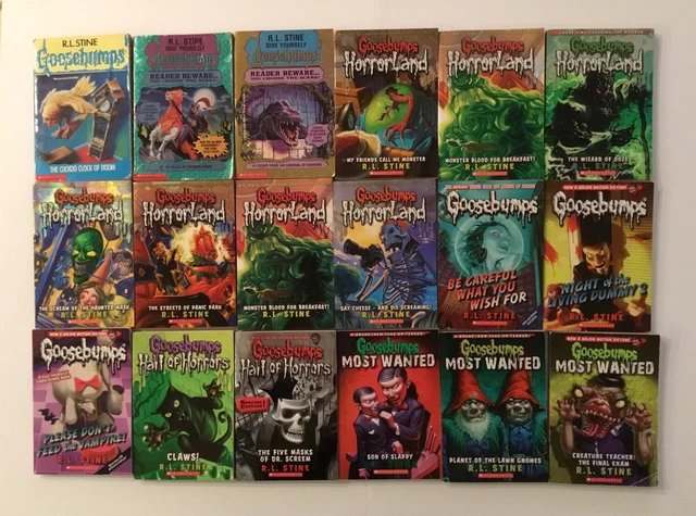 GOOSEBUMPS HORRORLAND/HALL OF Horrors/Most Wanted Books-R.L. Stine Lot ...