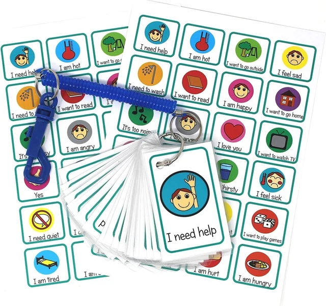 KIDS2LEARN CHILDRENS AUTISM Communication Flash Cards for non verbal ...