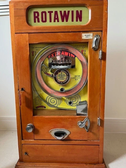 ANTIQUE ROTAWIN EXTRAWIN Arcade Coin Operated Penny Machine £1,536.72 ...