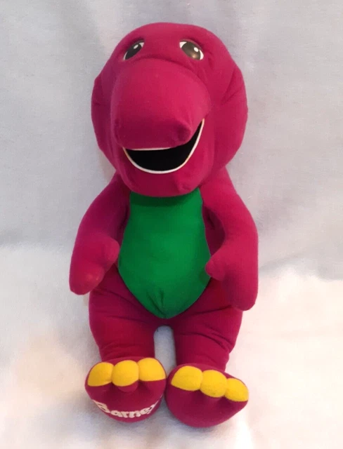 VINTAGE TALKING BARNEY 16" Plush 1996 Playskool Hasbro Working Talks. £ ...