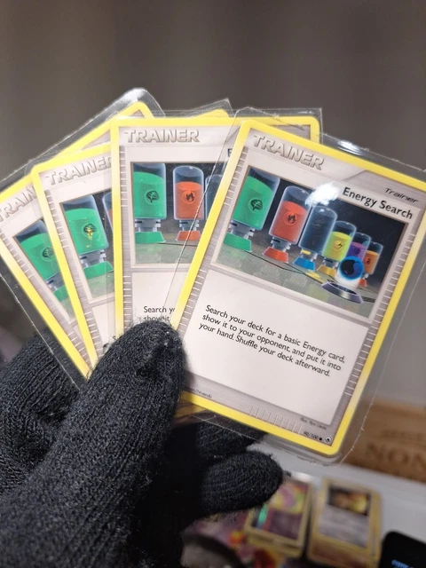 ENERGY SEARCH 90/100 Stormfront Pokémon Trainer Card Playset 4x NM 2008 ...
