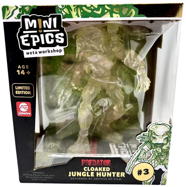 WETA MINI EPICS Predator 1987 Action Figure Jungle Hunter Cloaked Vinyl ...