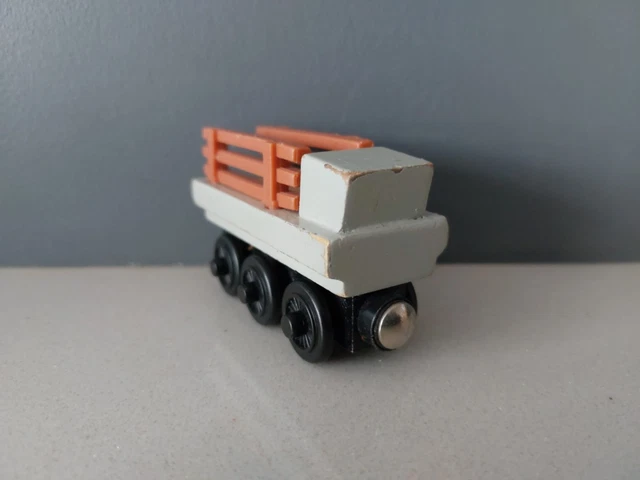 THOMAS TANK ENGINE & Friends Wooden Train Log Car Carriage Magnetic VGC ...