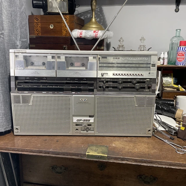 SHARP GF-555 4-BAND Boombox Ghetto Blaster Vintage Retro Radio/Cassette ...
