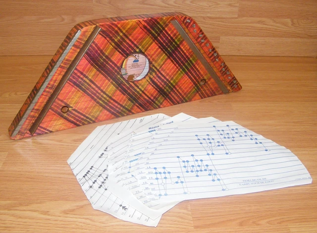 15 STRING LAP Harp 23" x 8.5" Citara Arco-Iris w/ 15 Song Sheets ...