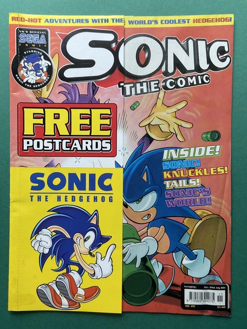 SONIC THE COMIC #211 VG/FN (Fleetway, Sega UK 2001) Poster + postcards ...