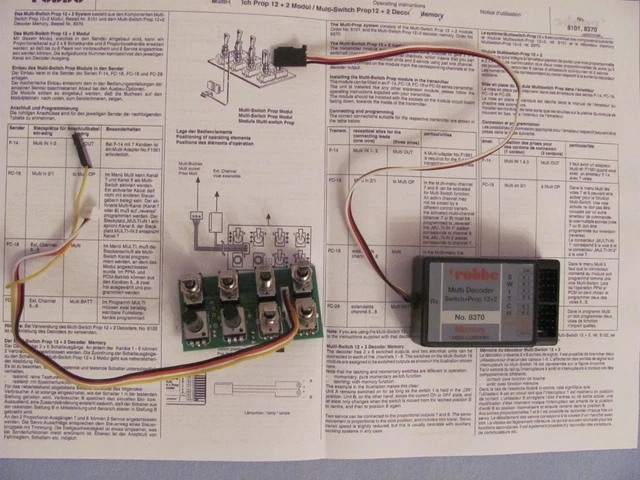 12+2 MULTI SWITCH Prop Modul robbe 8101 mit Decoder 8370 Futaba RC Boot ...