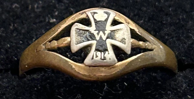ORIGINAL WW1 IMPERIAL German Patriotic Finger Enamel Ring £35.00 ...