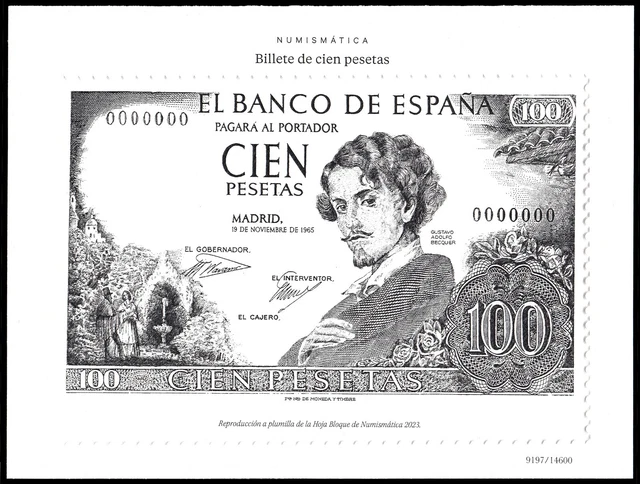 ESPAGNE TEST DE Luxe 172A 2023 Billet De Cent Pesetas EUR 13,48 ...