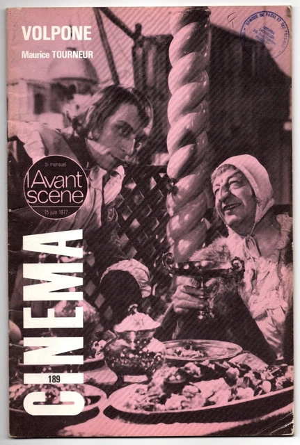 CINÉMA, AVANT SCÈNE: Volpone de Maurice Tourneur, n° 189, 1977 EUR 4,00 ...