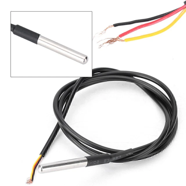 1M DS18B20 WATERPROOF Digital Humidity Temperature Sensor Thermal Probe ...