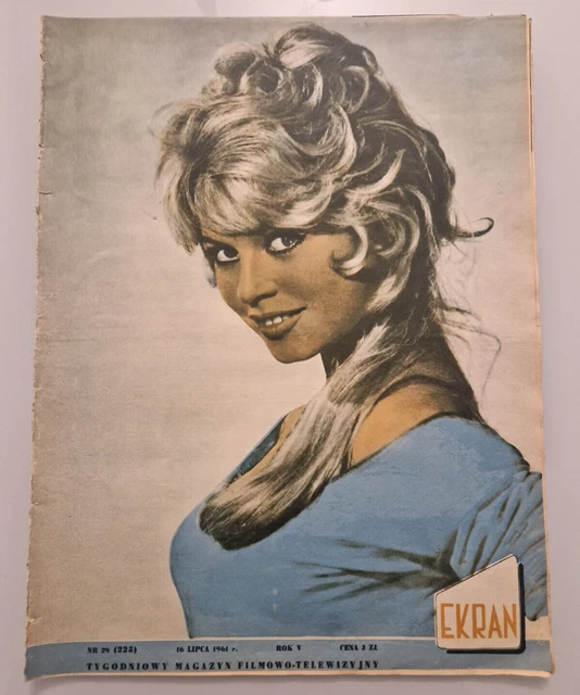 Brigitte Bardot Alain Delon A Very Rare Magazine From Poland 1961 2
