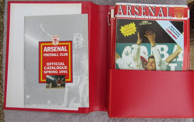 ALL ARSENAL FC HOME FOOTBALL MATCH PROGRAMMES from season 1990/91 £14. ...