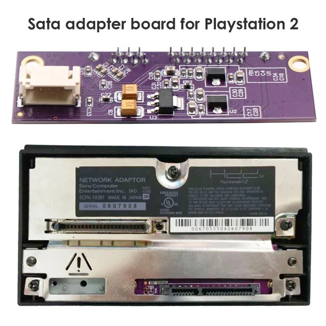 SATA ADAPTER UPGRADE Board for PS2 IDE Original Network Adapter Module ...