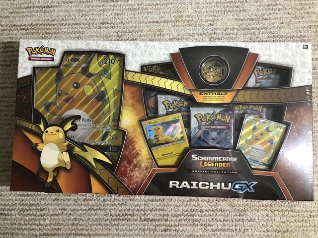 POKÉMON RAICHU GX Spezial Kollektion/ Box Schimmernde Legenden Deutsch ...
