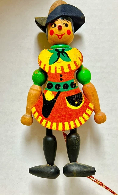 VINTAGE AUSTRIA M Gschnitzer Wooden String Puppet Marionette $19.50 ...