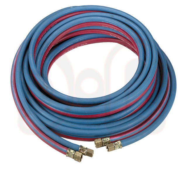 SEMPERIT JUMEAUX POIREAUX Autogène 11/11 Acetylene/Oxygène 4-50 M, Tuyau à Gaz EUR 39,14 ...