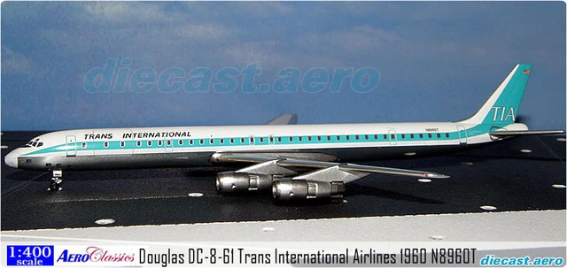 **RARE* MCDONNELL DOUGLAS DC-8-61 Trans International Airlines 1960 ...