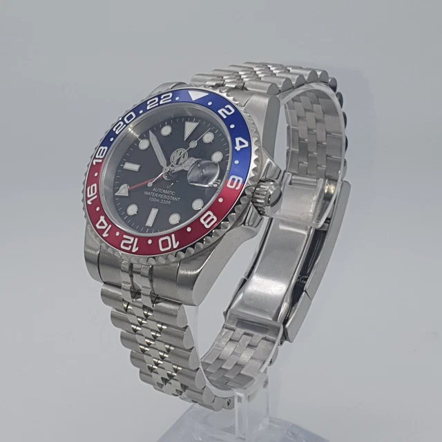 PEPSI BEZEL CUSTOM Mod Watch with a Seiko NH34 Automatic Movement Sapphire Glass £195.00 ...