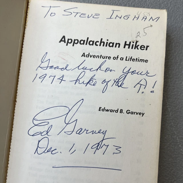 APPALACHIAN HIKER ADVENTURE Of A Lifetime Trail SIGNÉ Edward Garvey ...