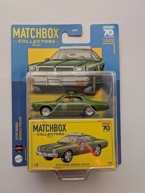 MATCHBOX COLLECTORS MATTEL 1978 Dodge Monaco Police 15/22 70 Years £7. ...
