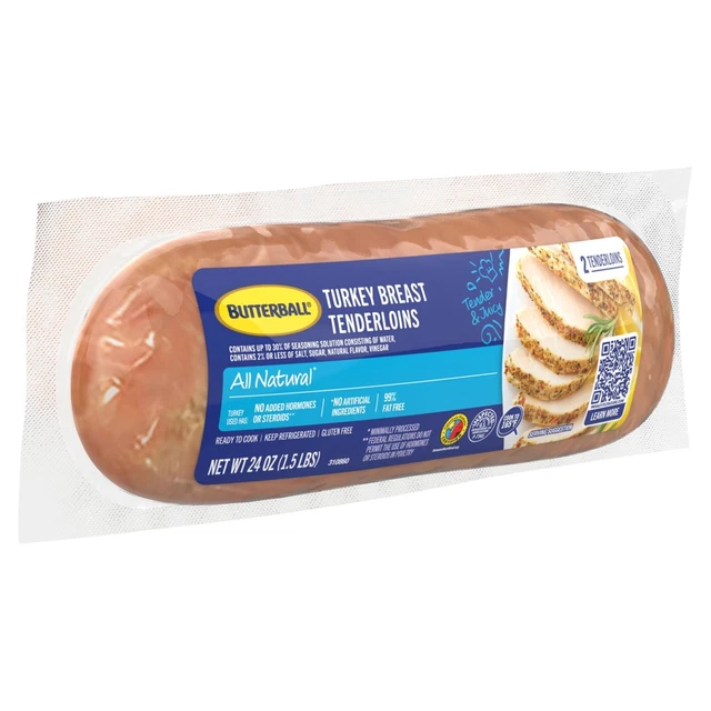 BUTTERBALL ALL NATURAL Extra Lean Turkey Breast Tenderloins, 24 oz £26. ...