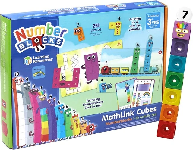 HAND2MIND MATHLINK CUBES Numberblocks 1-10 Activity Set, 30 Activities ...
