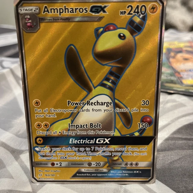 AMPHAROS GX FULL ART ULTRA RARE 163/181 Pokémon SM Team Up TCG Holo EUR ...