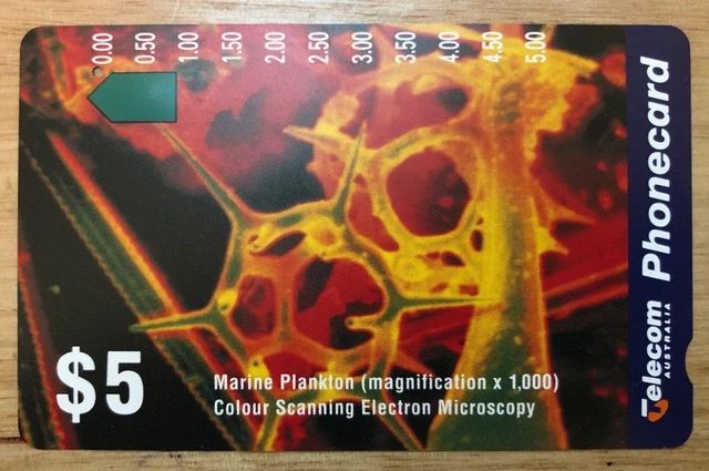 $5 TELECOM PHONECARD Marine Plankton ONE HOLE BB2 $1.98 - PicClick AU