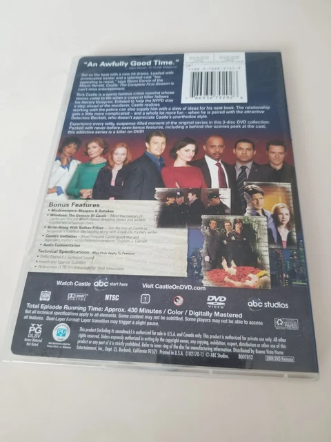 CASTLE: THE COMPLETE First Season (DVD, 2009, 3-Disc Set, widescreen ...