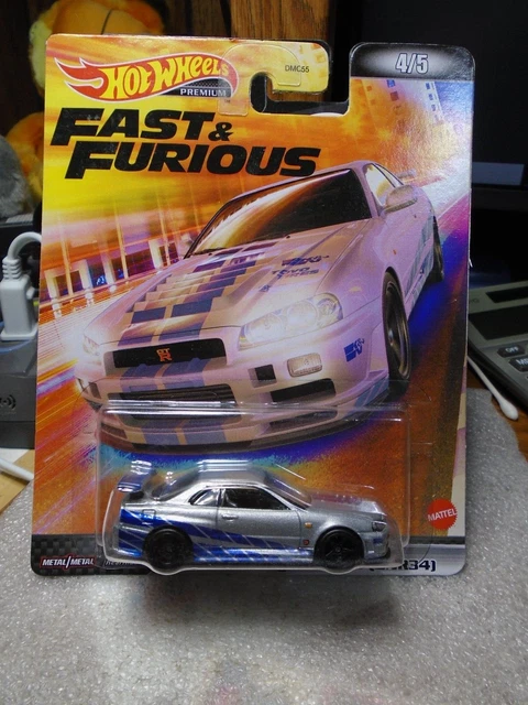 HOT WHEELS FAST & Furious Nissan Skyline GT-R (BNR34) with Real Riders ...