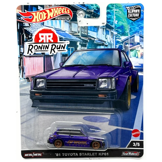 HOT WHEELS PREMIUM Ronin Run '81 Toyota Starlet KP61 1:64 Diecast $26. ...