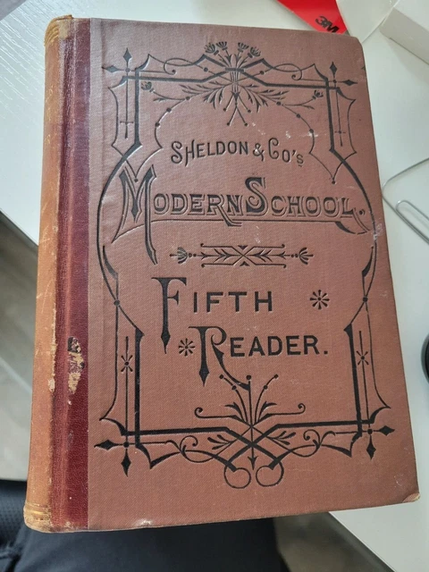 ANTIQUE SCHOOL BOOK 1882 Sheldon & Co's Modern School Fifth Reader ...