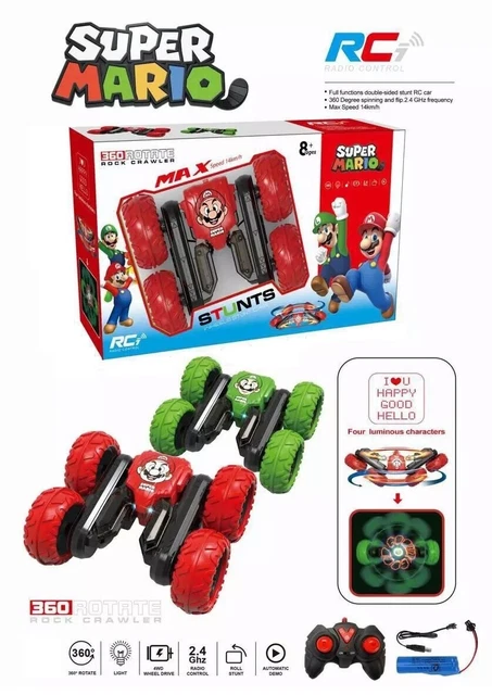 2.4GZ SUPER MARIO Rechargeable Radio Remote Control Car Stunt Car High ...