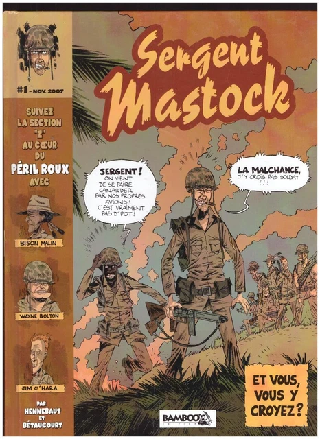 BD SERGENT MASTOCK Tome 1 PÉRIL ROUX - HENNEBAUT / BETAUCOURT - Bamboo ...
