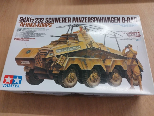 TAMIYA SD.KFZ. 232 German 8 Wheeled Heavy Armoured Car, Africka-Korps ...