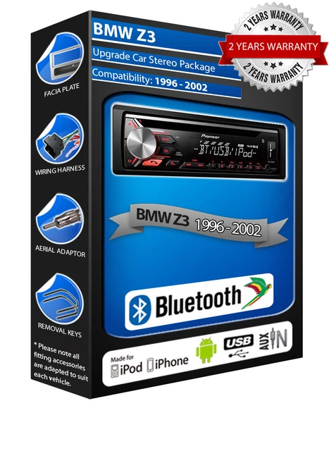BMW Z3 E36 Pioneer DEH-S230BT Autoradio, USB CD MP3 Entrée Aux ...