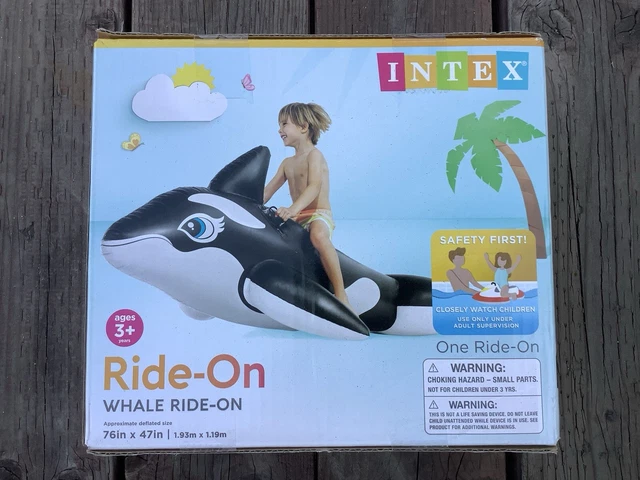INTEX INFLATABLE RIDE On ORCA KILLER WHALE Swimming Pool Float Toy 76 ...