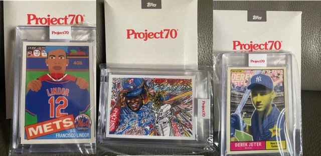 CARTA BASEBALL TOPPS Project 70 (Lindor, Guerrero Jr, Derek Jeter) #7-9 ...