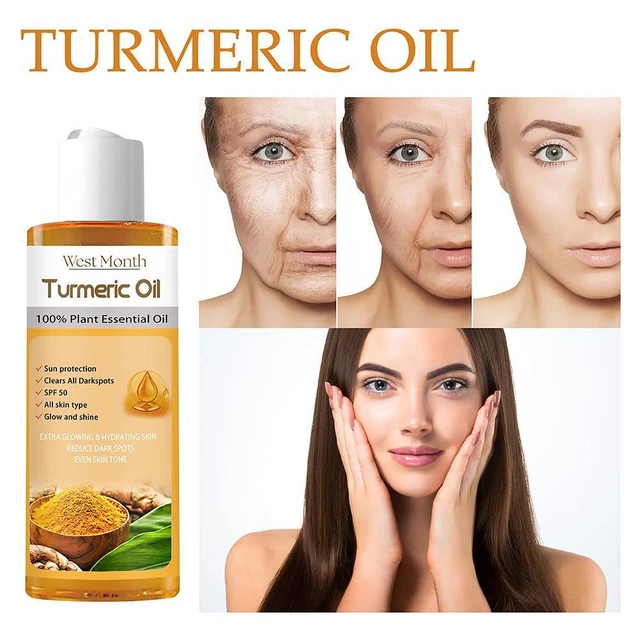 TURMERIC SERUM FOR Face & Body - Turmeric Skin Brightening Oil for Dark ...