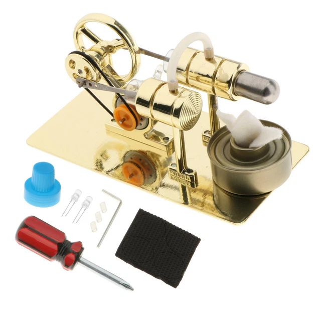 MINI HOT AIR Stirling Engine Motor Model Educational Steam Heat ...