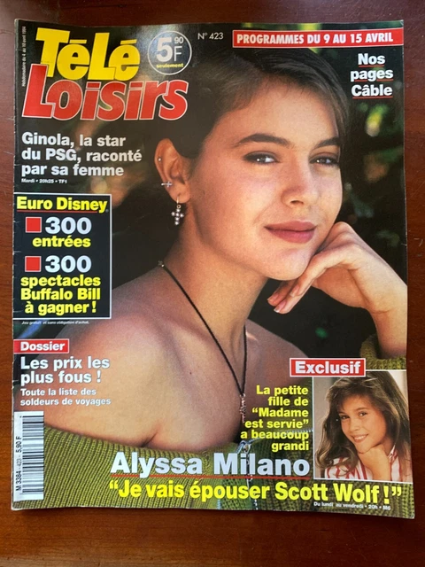 TÉLÉ LOISIRS 4/04/1994; Alyssa Milano/ Ardisson/ V. Paradis/ Powers et Wagner EUR 7,00 - PicClick FR