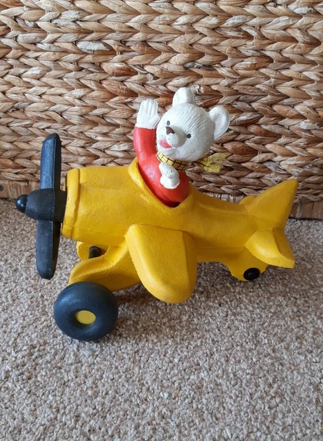 RARE VINTAGE RUPERT Bear Aeroplane Bendy Foam Rubber Toy with Original ...