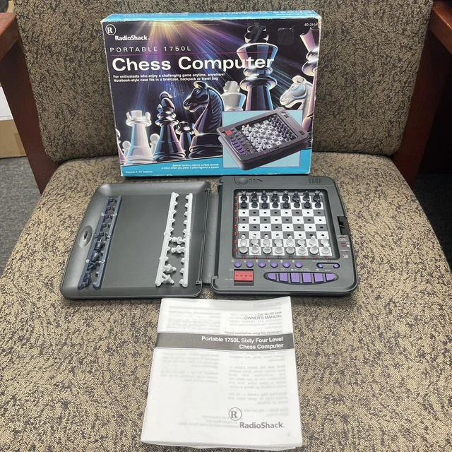 RADIO SHACK PORTABLE 1750L Chess Computer Complete With Instructions ...