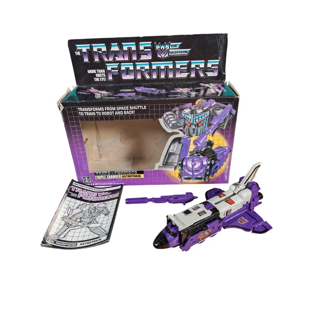 TRANSFORMERS G1 ASTROTRAIN 1985 Figura De Acción Triple Changer ...